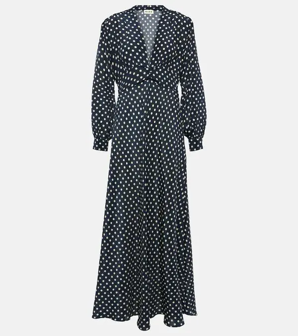 Rixo Emory Polka-dot Maxi Dress