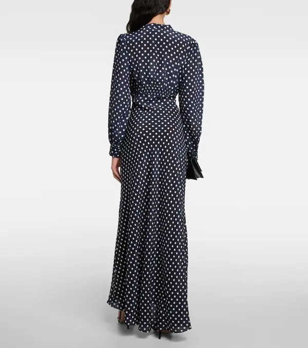 Rixo Emory Polka-dot Maxi Dress