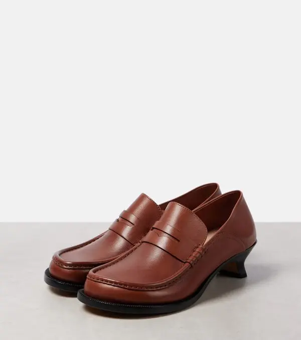 Loewe Campo Leather Loafers