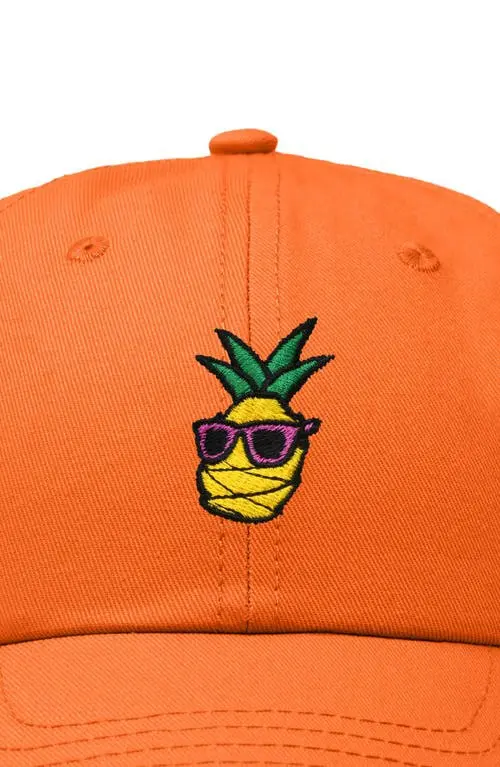 DALIX Embroidered Dad Cap - Orange