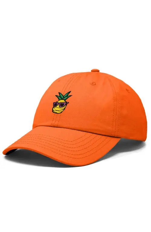 DALIX Embroidered Dad Cap - Orange