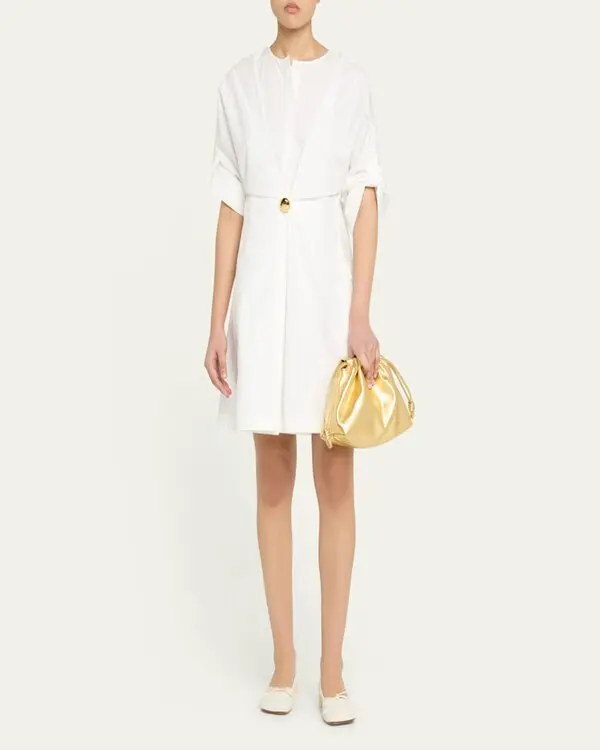 Loewe Flamenco Metallic Leather Shoulder Bag - Gold