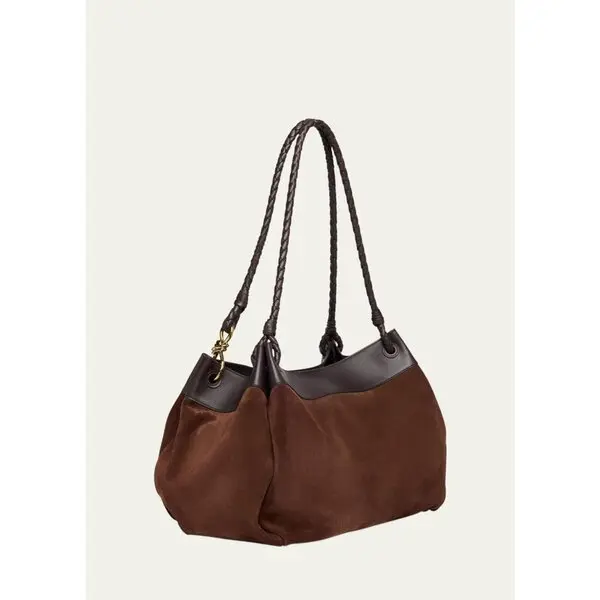 Bottega Veneta Parachute Maxi Shoulder Bag - Brown/fondant