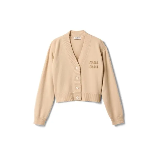 Miu Miu Embroidered Cashmere Cardigan