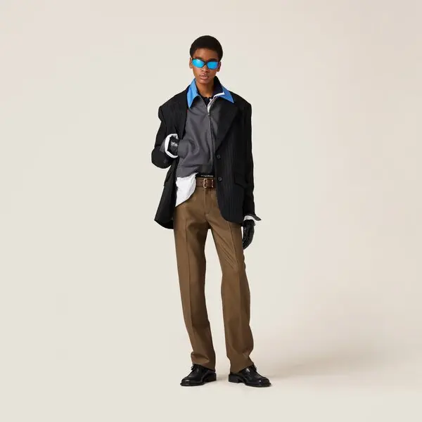 Miu Miu Pinstripe Single-breasted Jacket