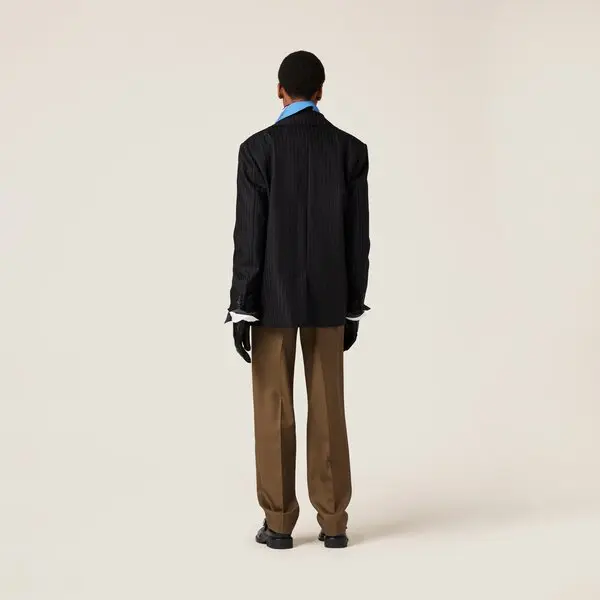 Miu Miu Pinstripe Single-breasted Jacket