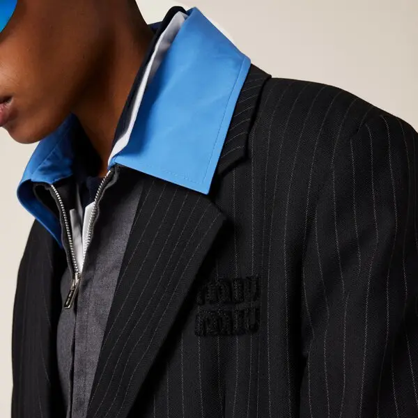 Miu Miu Pinstripe Single-breasted Jacket