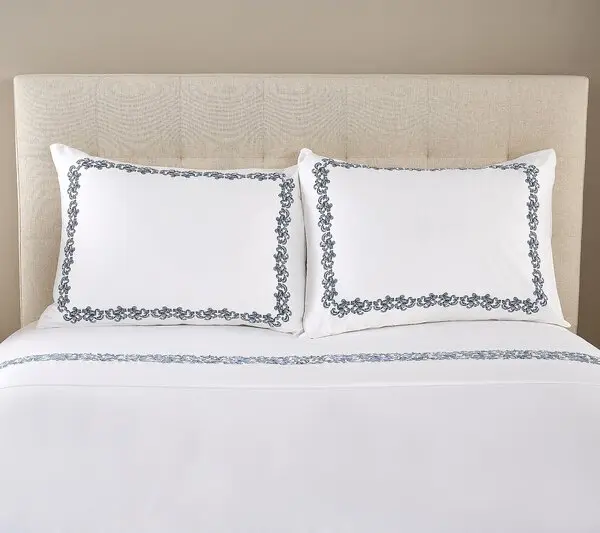 Dennis Basso Hotel Du Cobb Set Of 2 Standard Border Pillowcases - One-color