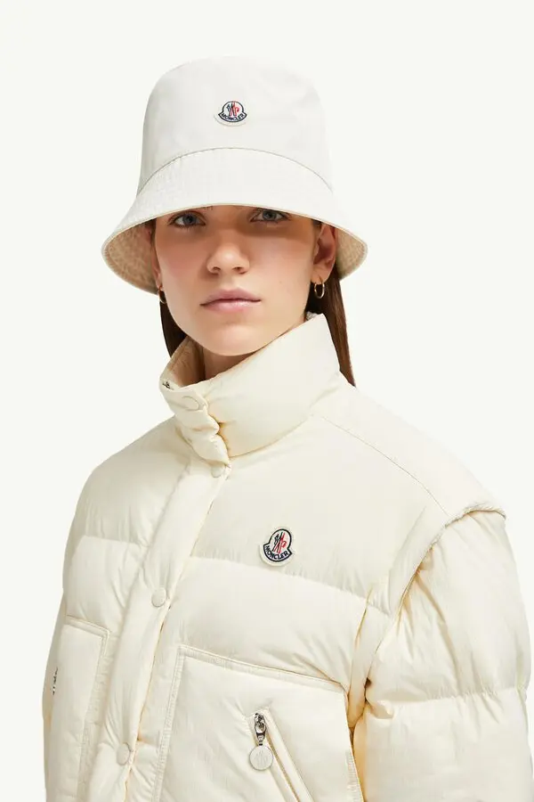 Moncler Cotton-blend Bucket Hat - White