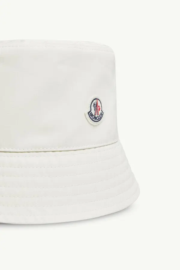Moncler Cotton-blend Bucket Hat - White