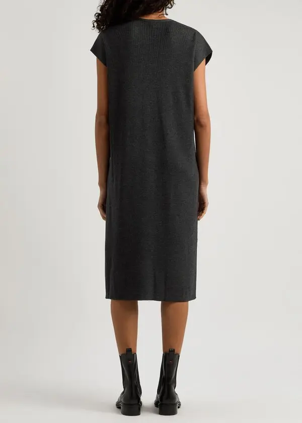 Eileen Fisher Ribbed Wool Jumper Dress