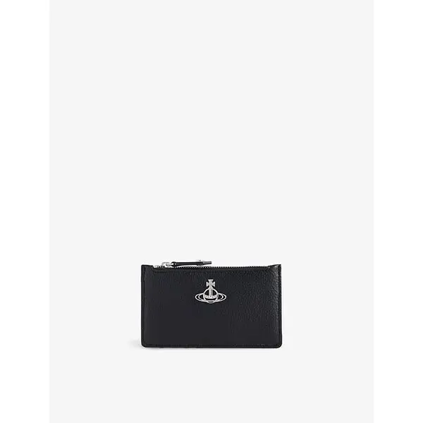 VIVIENNE WESTWOOD Orb Slim Faux-leather Card Holder - Black