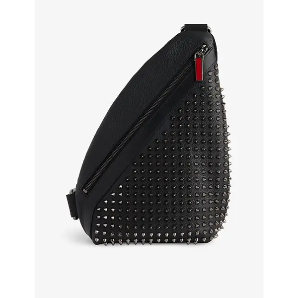 CHRISTIAN LOUBOUTIN Funky Spikes Leather Cross-body Bag - Black/gun Metal
