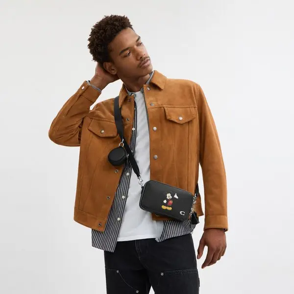 Coach Disney X Charter Slim Crossbody Bag With Mickey Mouse