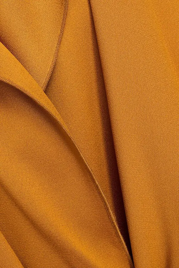 Victoria Beckham Draped Satin Midi Wrap Dress