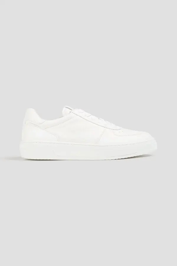 STUART WEITZMAN Courtside Embossed Leather Sneakers