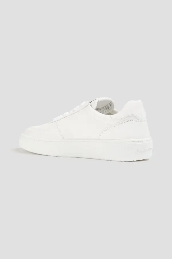 STUART WEITZMAN Courtside Embossed Leather Sneakers