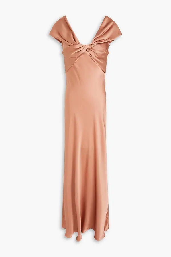 Alberta Ferretti Twisted Satin-crepe Gown