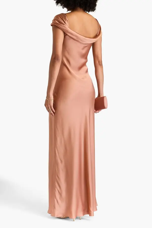 Alberta Ferretti Twisted Satin-crepe Gown