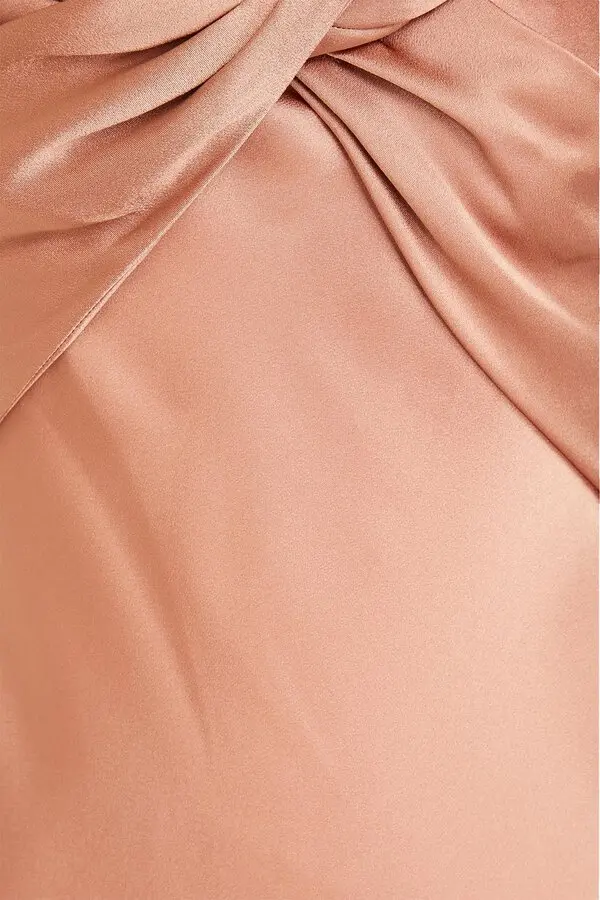 Alberta Ferretti Twisted Satin-crepe Gown