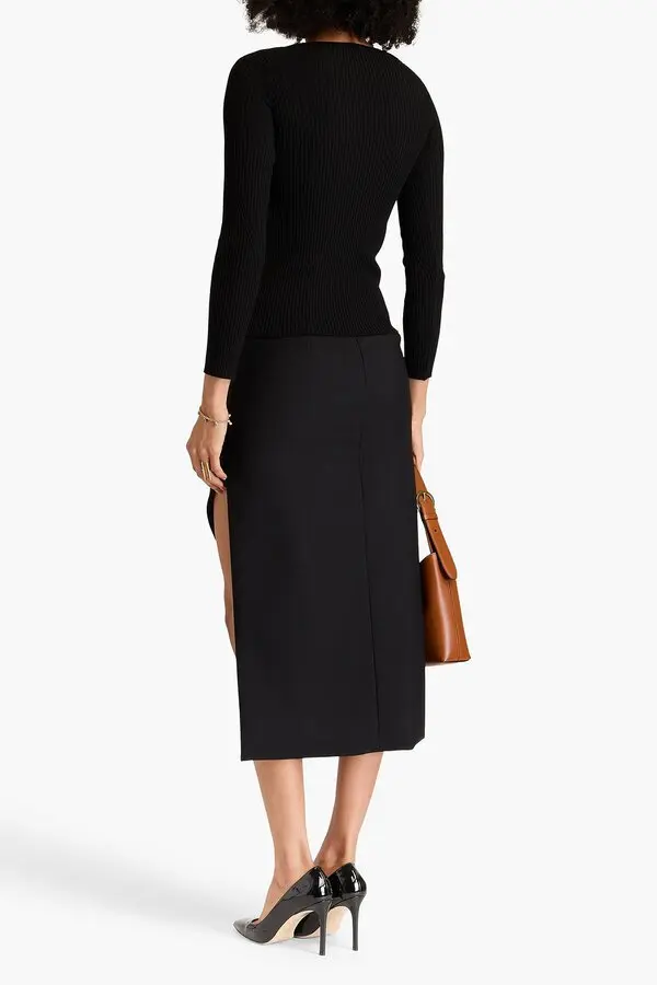 Alberta Ferretti Ribbed-knit Sweater