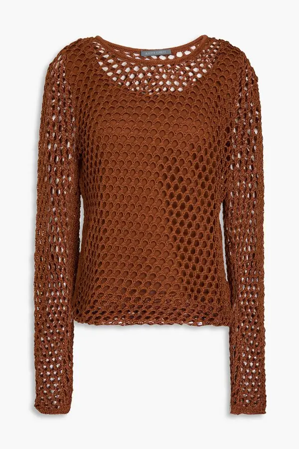 Alberta Ferretti Open-knit Cotton Sweater