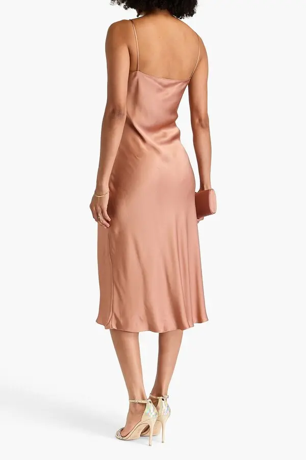 Alberta Ferretti Twisted Satin-crepe Midi Slip Dress