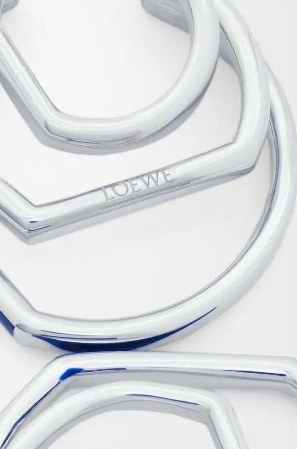 Loewe Stacked Hoop Earrings - Silver/blue