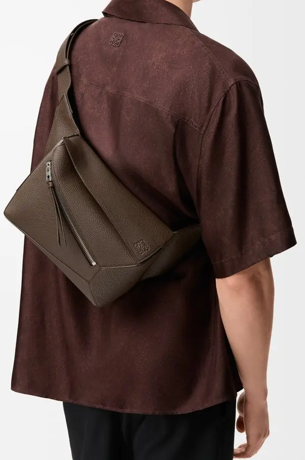 Loewe Small Puzzle Bumbag - Dark Cigar
