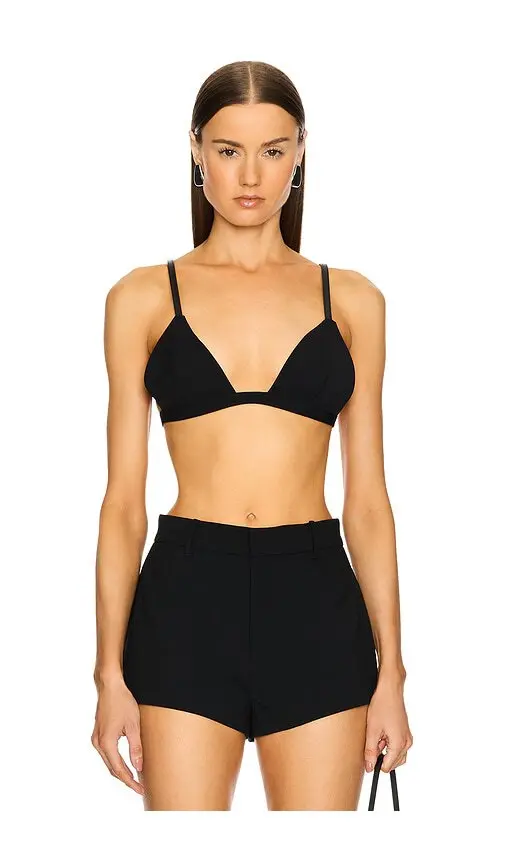 Courtney Zheng Scuba Wool Bralette - Black