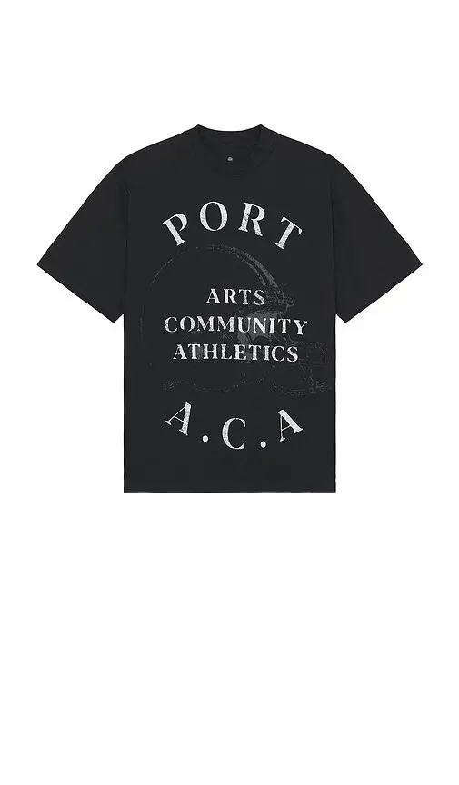 PORT A.C.A Grid Tee In Black