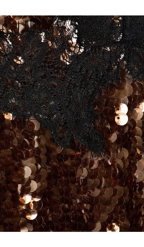 Retrofete Ellen Sequin Dress - Deep Brown