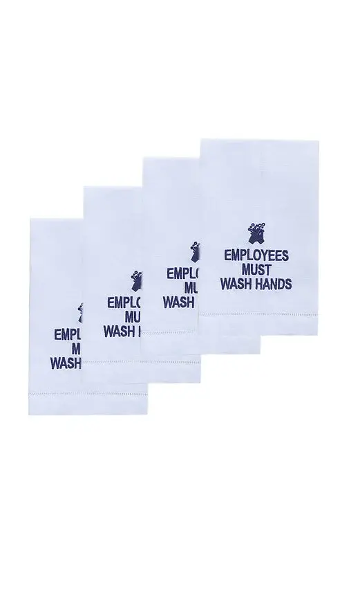 CHEFANIE Wash Hands Hand Towels In White - N,a