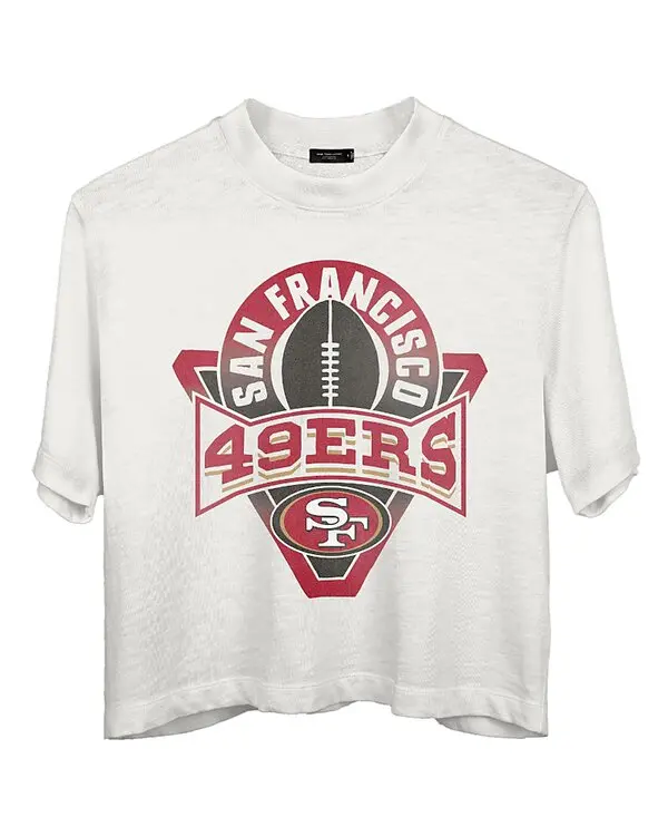 Junk Food Clothing Nfl San Francisco 49ers Crop Top - White