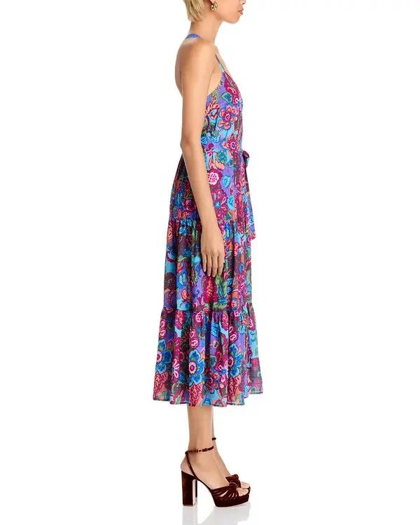 Aqua Belted Midi Dress