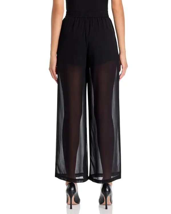 Aqua Sheer Wide Leg Pants