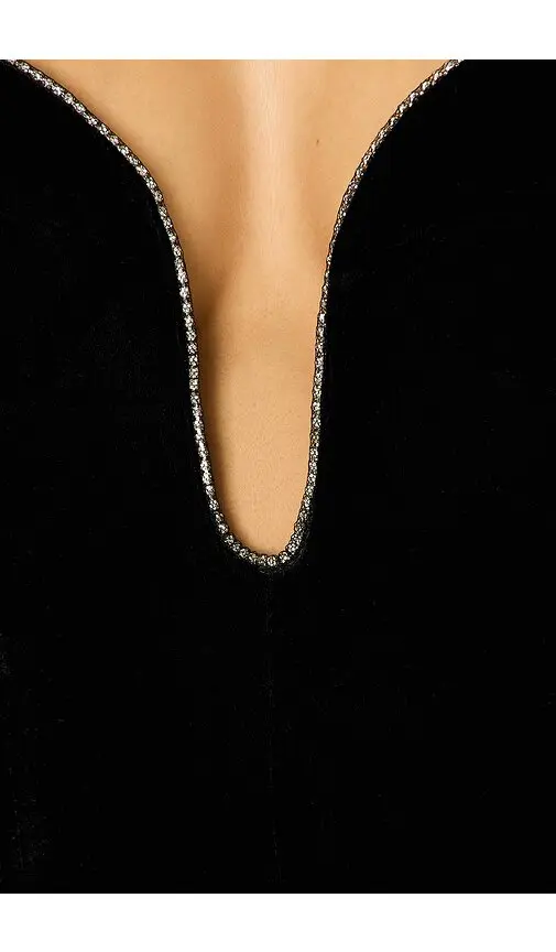 Bardot Brooklyn Velour Midi Dress