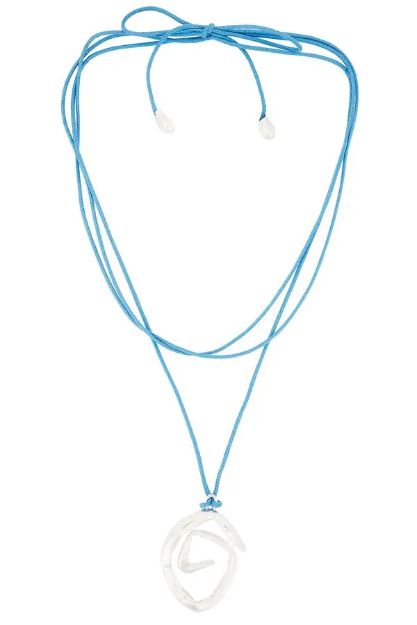 SIMUERO Espiral Necklace - Silver & Blue