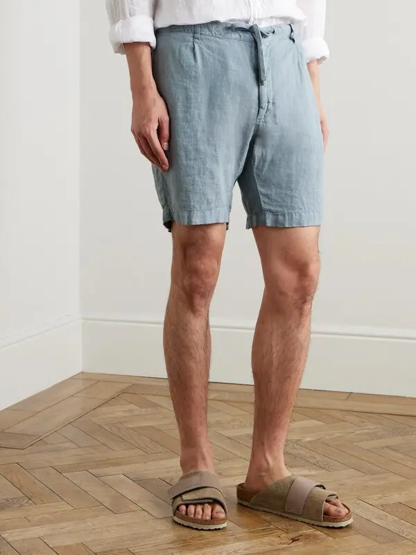 Hartford Tank Straight-leg Linen Shorts