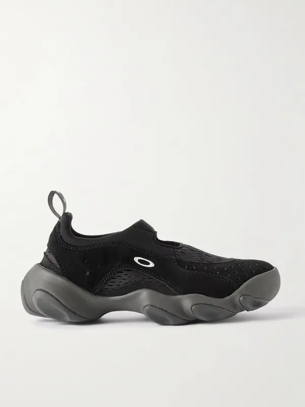Oakley Flesh Jacquard-knit Slip-on Sneakers - Black
