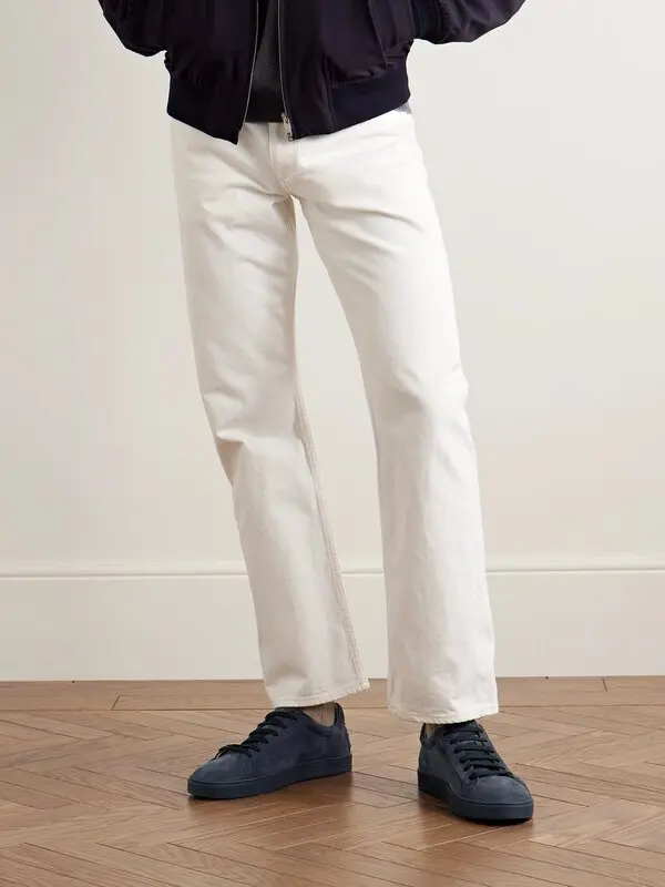 TOD'S Allacciata Cassetta Rubber-trimmed Suede Sneakers