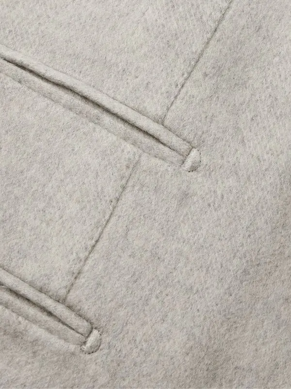 DE PETRILLO Herringbone Virgin Wool And Cashmere-blend Overcoat