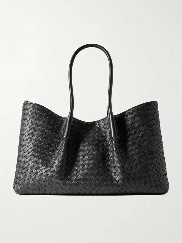 Bottega Veneta Pinacoteca Medium Reversible Intrecciato Leather Tote - Black