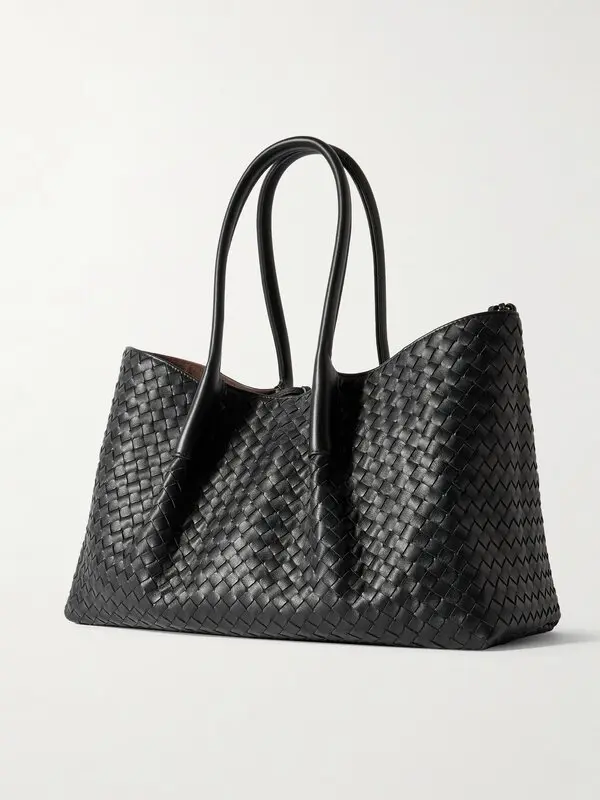 Bottega Veneta Pinacoteca Medium Reversible Intrecciato Leather Tote - Black