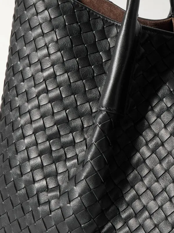 Bottega Veneta Pinacoteca Medium Reversible Intrecciato Leather Tote - Black