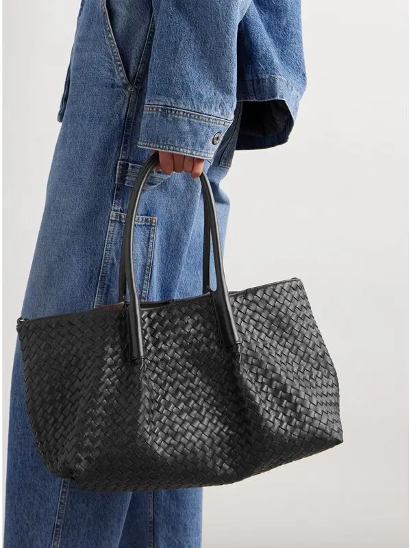 Bottega Veneta Pinacoteca Medium Reversible Intrecciato Leather Tote