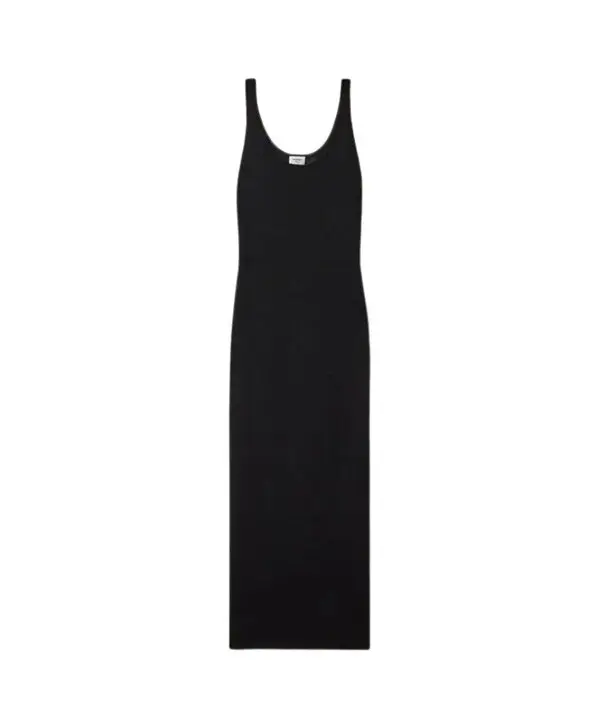 Saint Laurent Metallic Knitted Maxi Dress