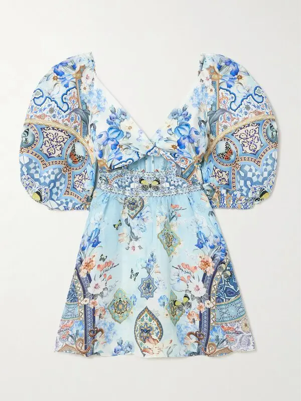 Camilla Al Manial Palace Memoirs Crystal-embellished Mini Dress