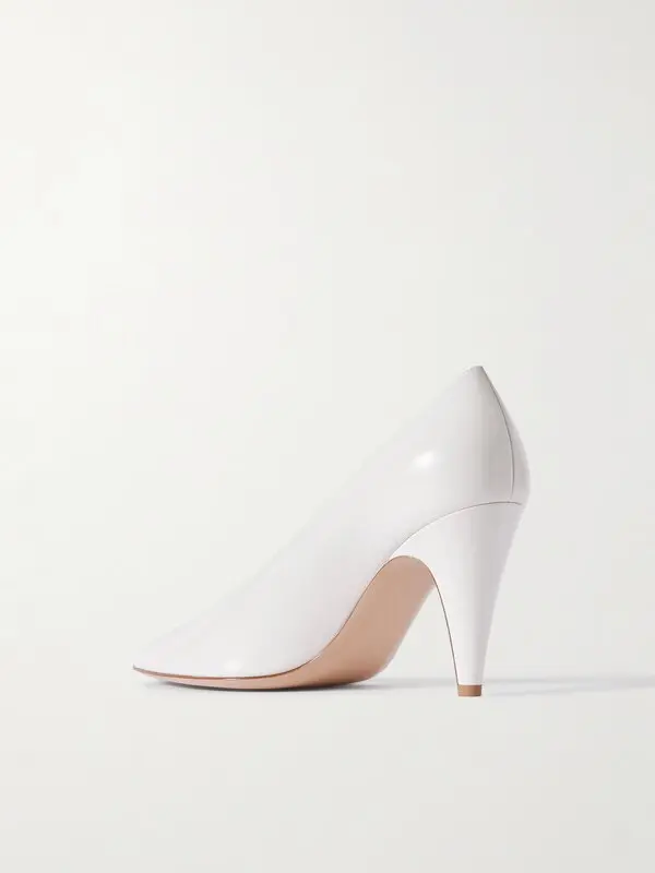 GIANVITO ROSSI Amelia 85 Patent-leather Pumps - Neutrals