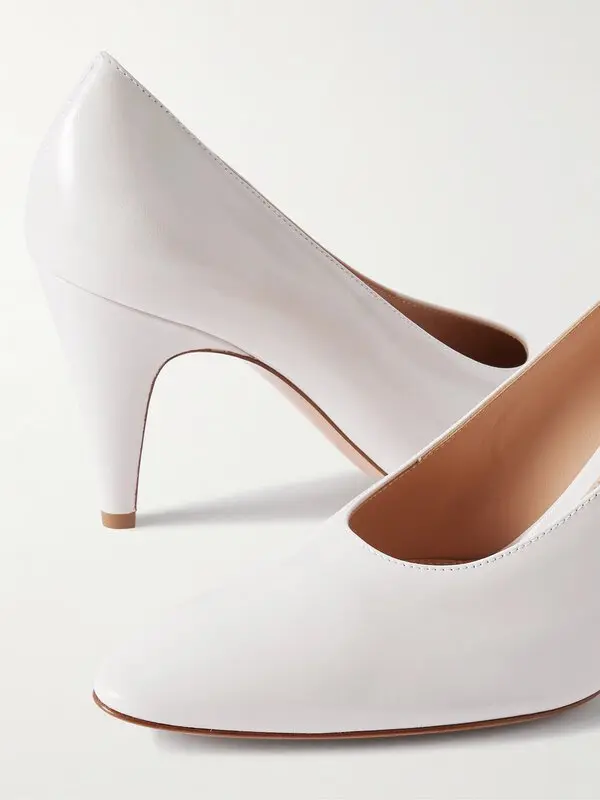 GIANVITO ROSSI Amelia 85 Patent-leather Pumps - Neutrals